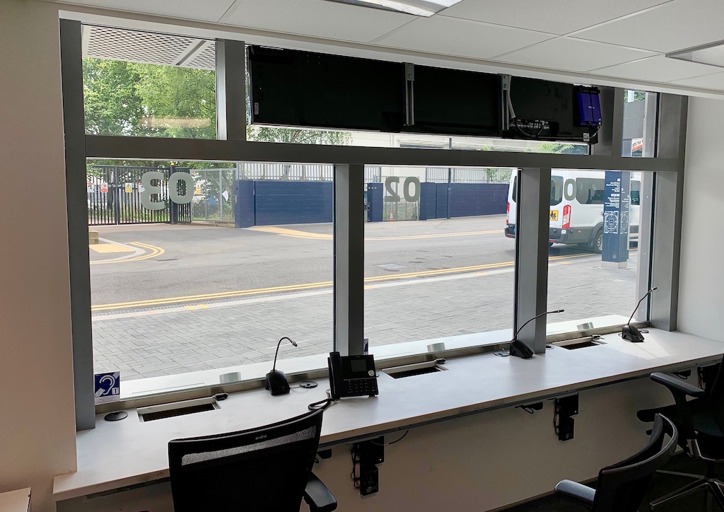 Bank Teller Window Glass